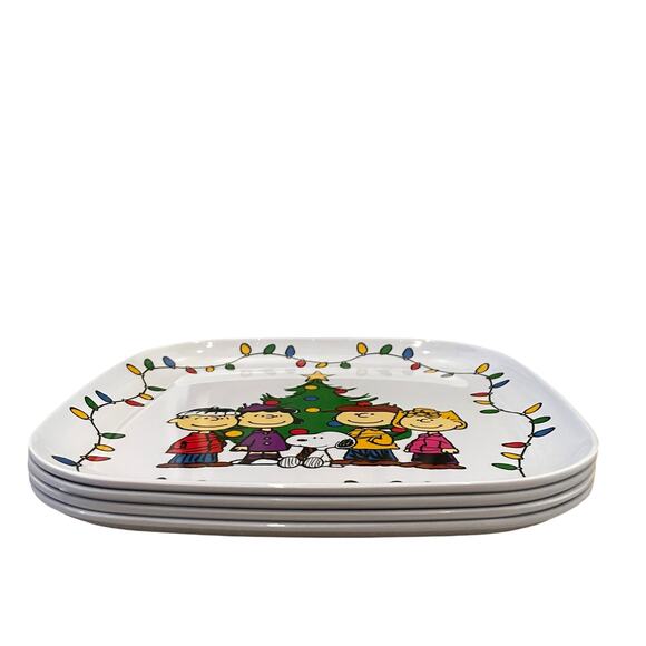 Peanuts | Dining | Peanuts Gang Merry Christmas Charlie Brown Melamine ...